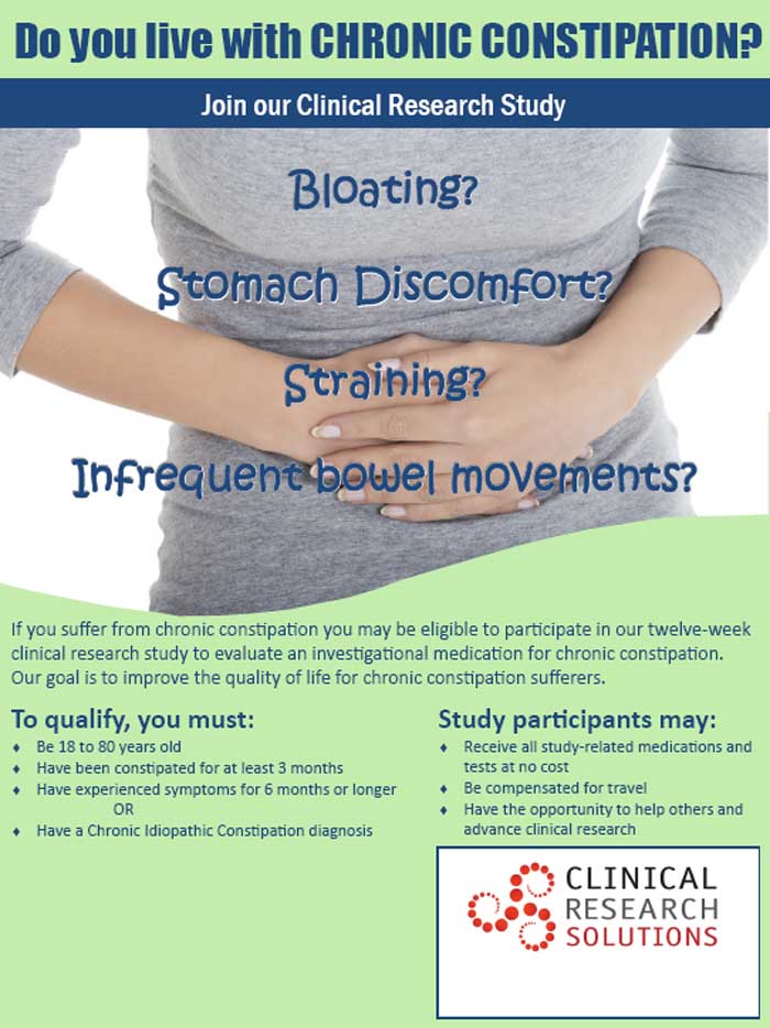Chronic Idiopathic Constipation - Franklin TN (Clinical Trial # 27990)