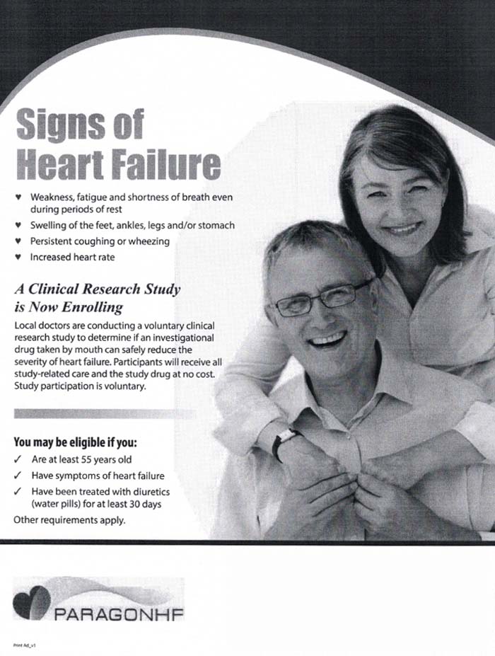 Heart Failure - Northridge CA (Clinical Trial # 28570)