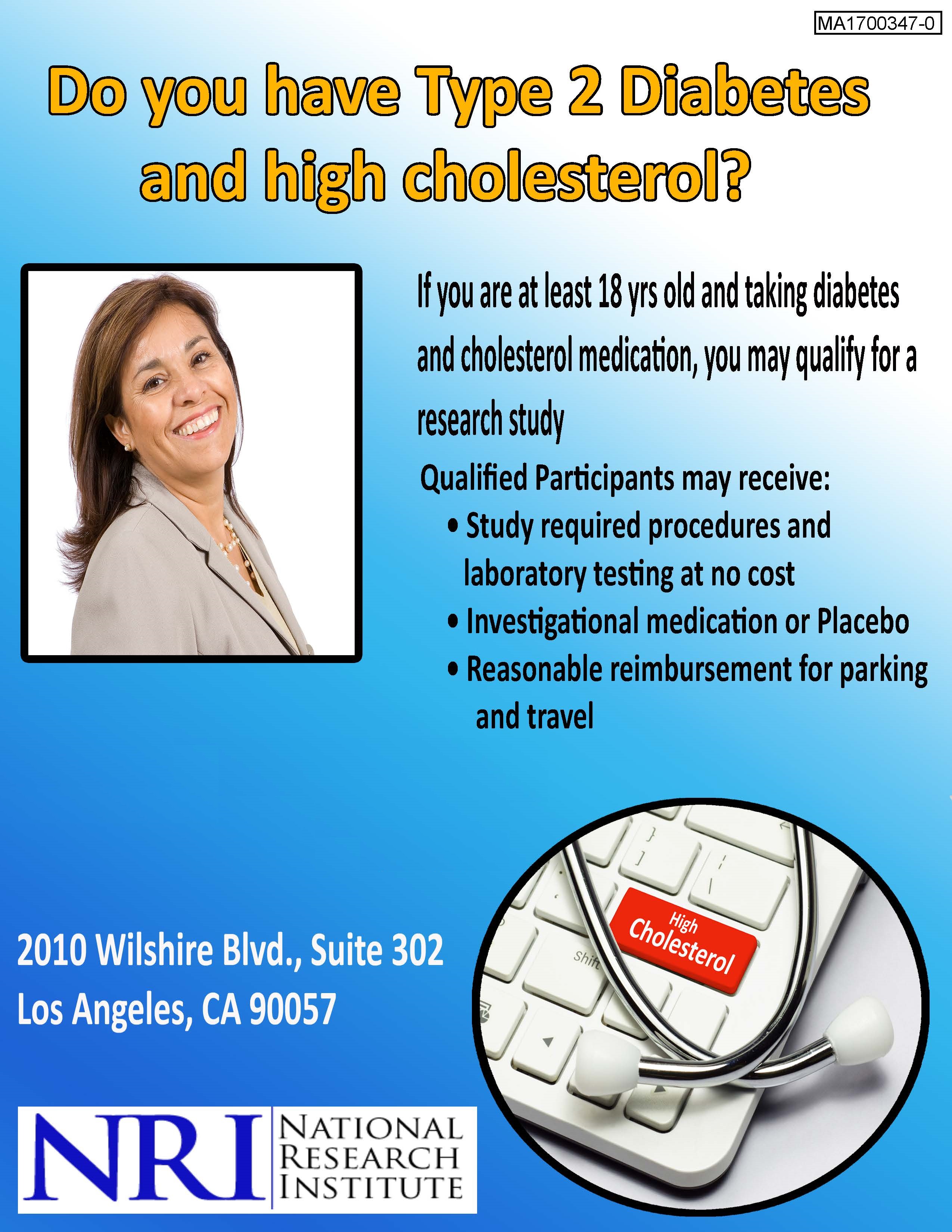 High Cholesterol with Type 2 Diabetes - Los Angeles CA (Clinical Trial ...