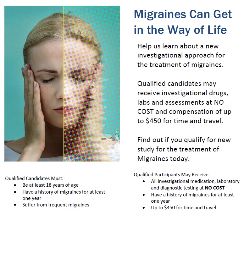 Migraine - Tomball TX (Clinical Trial # 38929)