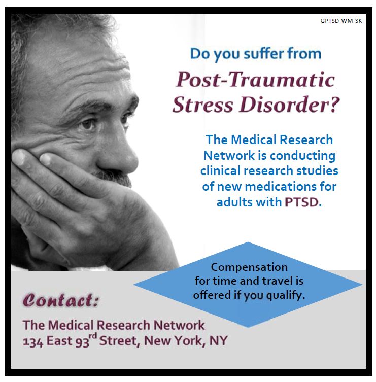 Post Traumatic Stress Disorder (PTSD) - New York NY (Clinical Trial ...