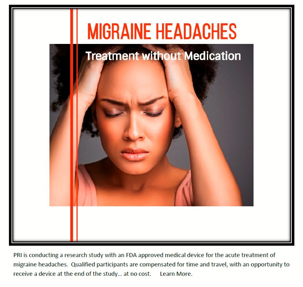 Migraine - Encino CA (Clinical Trial # 39952)
