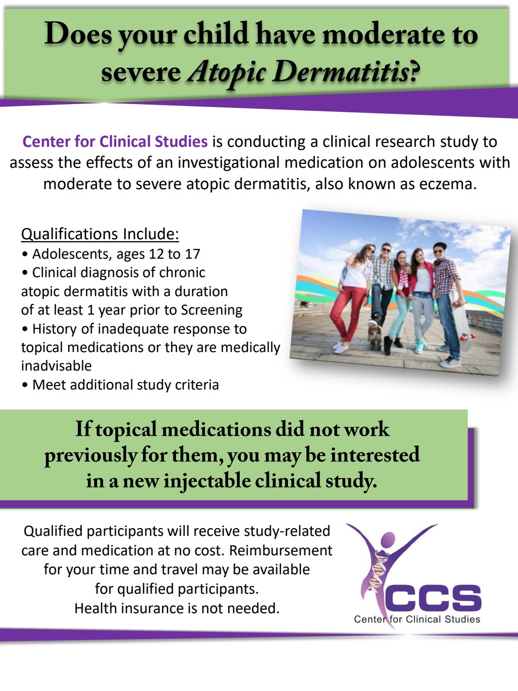 Eczema (Atopic Dermatitis) Ages 12-17 - Webster TX (Metro Houston ...