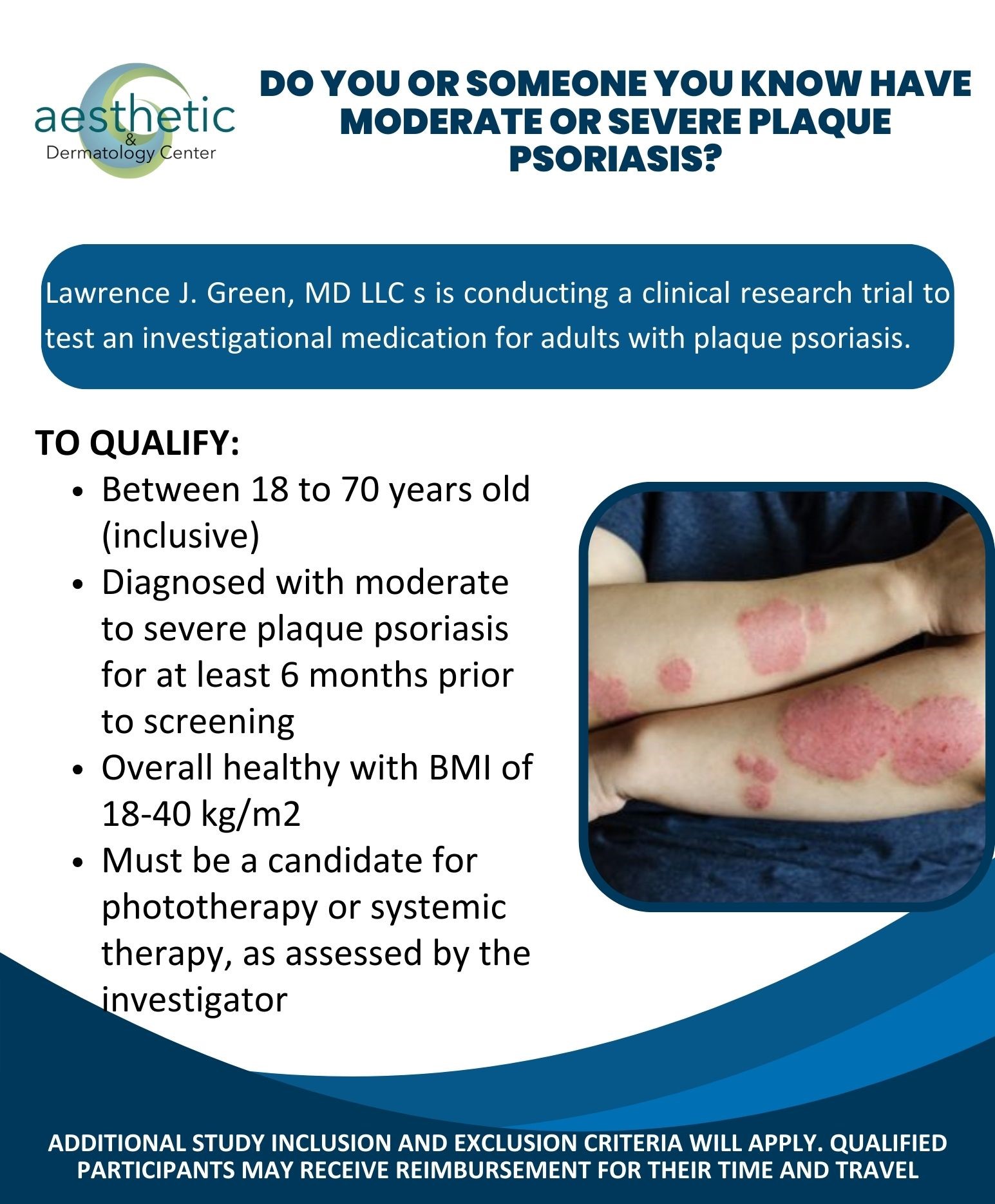 Moderate to Severe Plaque Psoriasis - Rockville MD (Metro Baltimore ...
